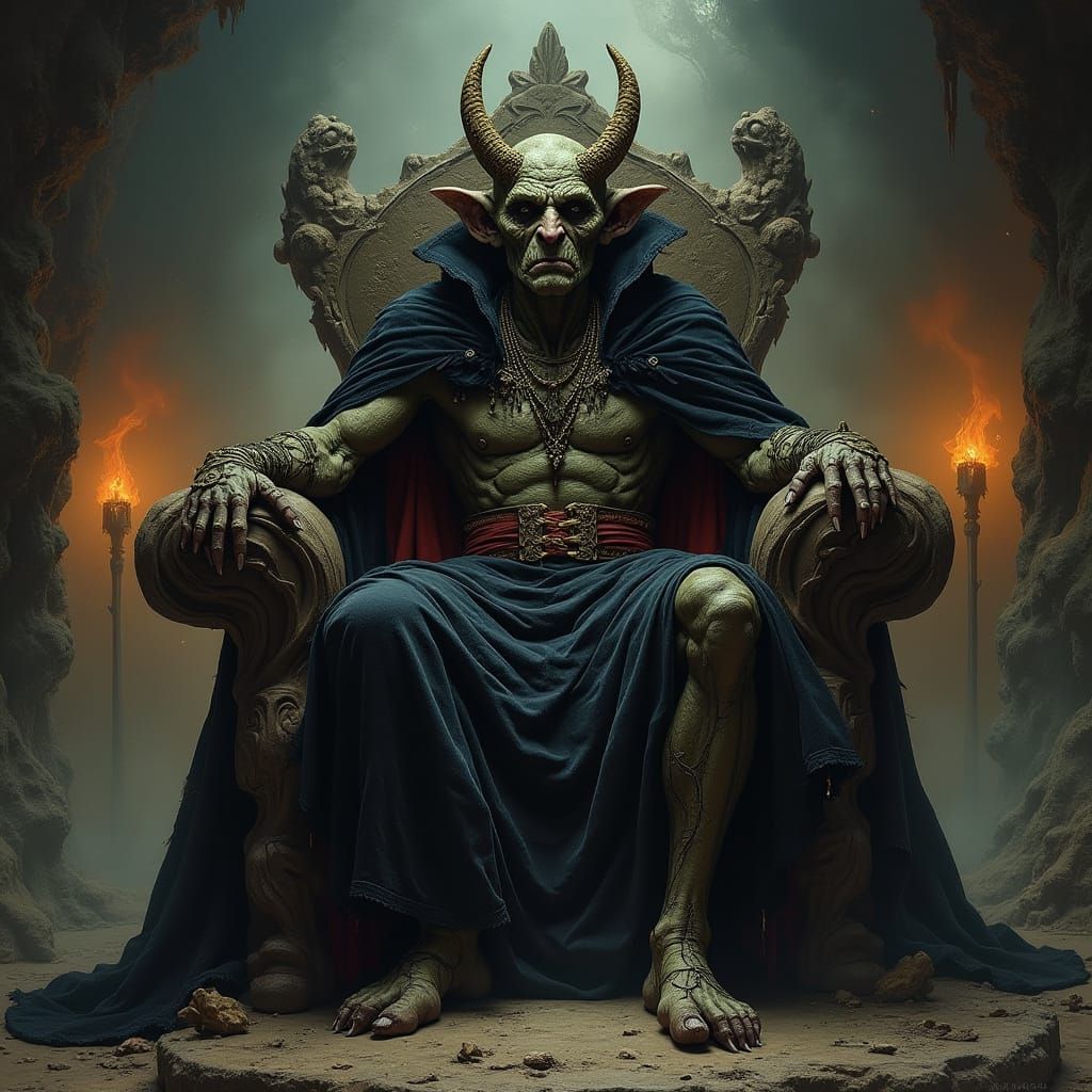 goblin lord - Dark Goblin King Rules the Mystic Realm
