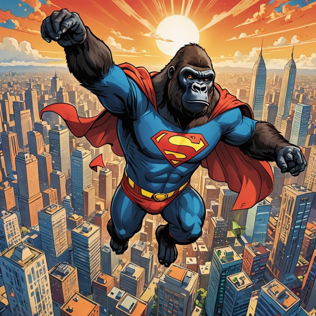 JLApe: Superman - AI Generated Artwork - NightCafe Creator