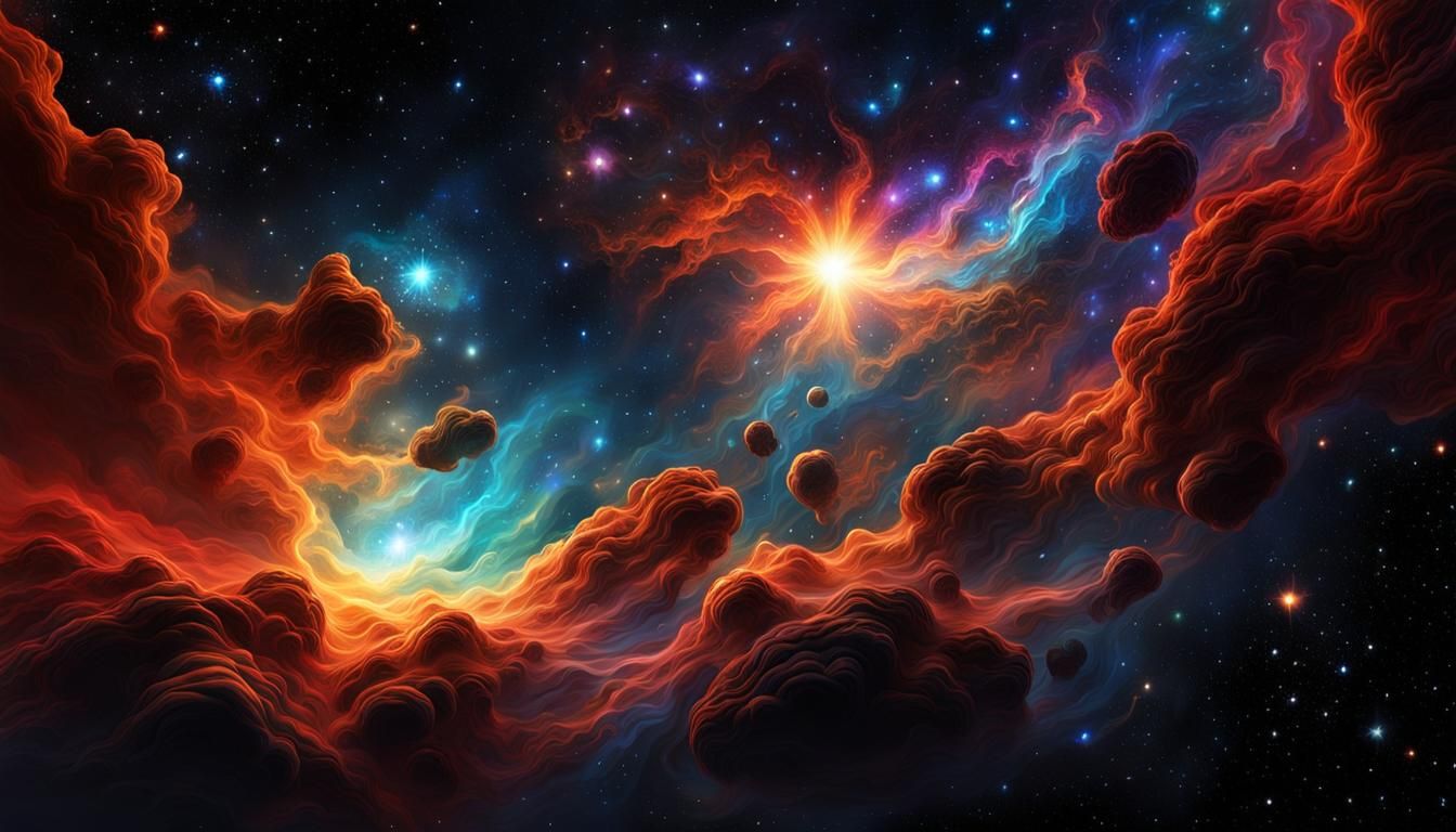 A digital star scape #1 - AI Generated Artwork - NightCafe Creator