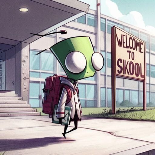 Invader Zim After School - AI Generated Artwork - NightCafe Creator