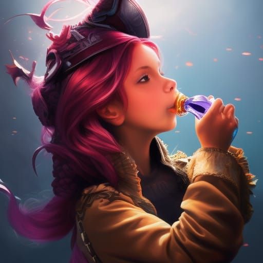 Consuming Manic Magic Elixir - AI Generated Artwork - NightCafe Creator