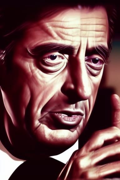Photorealistic Al Pacino 2022; Full head an eyes Anti-Aliasing, Adobe ...
