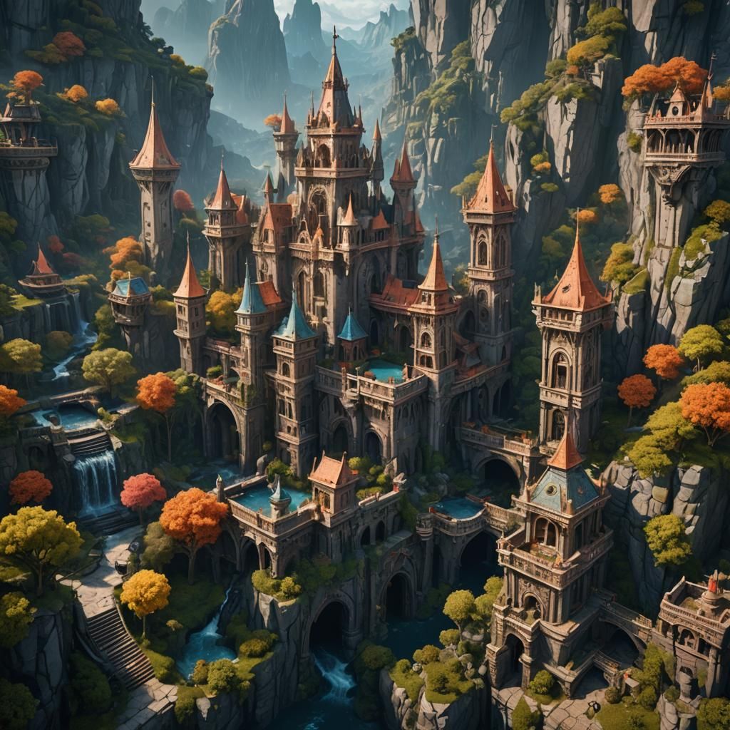 The Castle of the Mystic Valley - AI Generated Artwork - NightCafe Creator