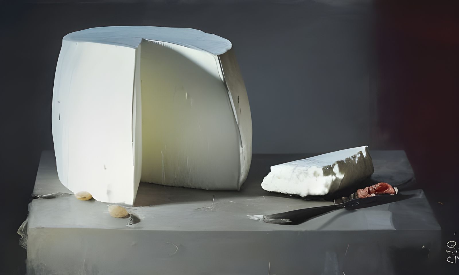 Giant Goat Cheese; Horror - AI Generated Artwork - NightCafe Creator