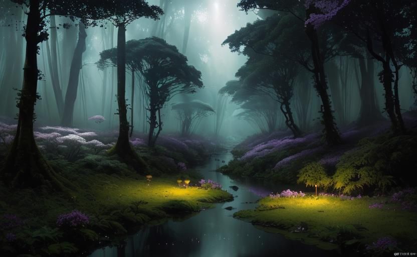 Ethereal forest - AI Generated Artwork - NightCafe Creator