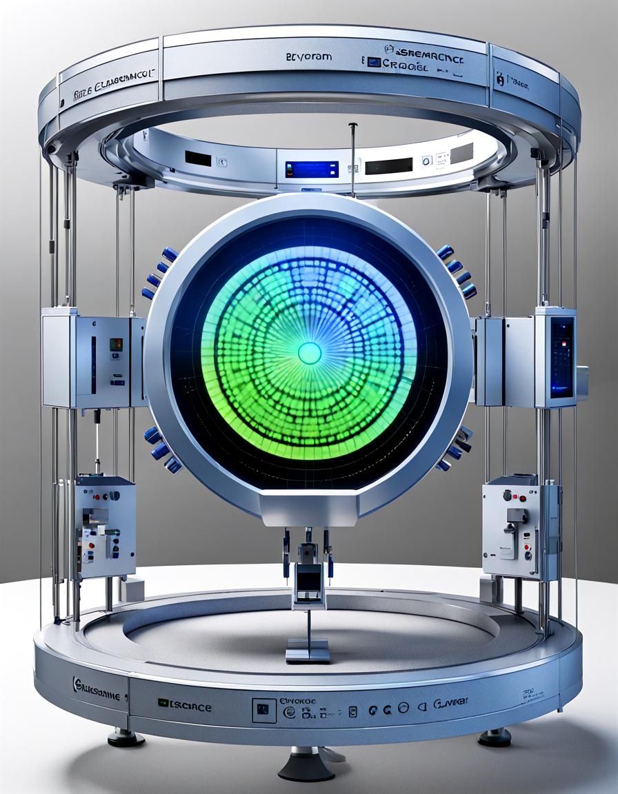 Futuristic Resonance Platform with Holographic Sca... - AI Art