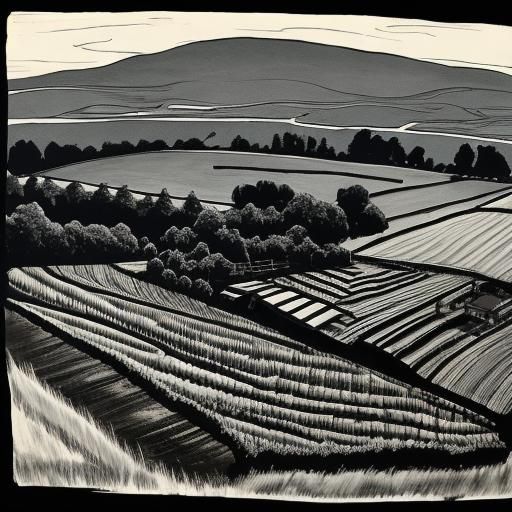 Farm. Ink. Abstract. - AI Generated Artwork - NightCafe Creator