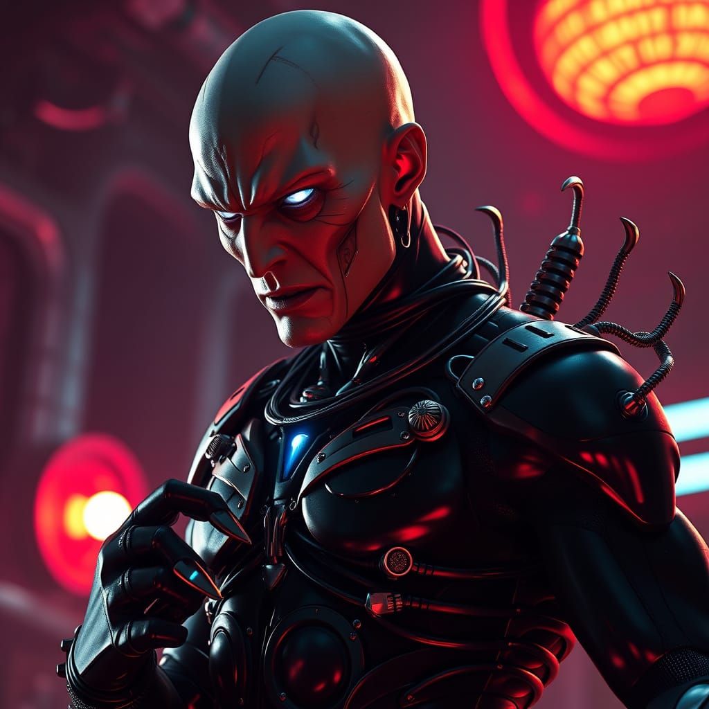 Cybernetic Cenobite: Merging Flesh and Steel - AI Art