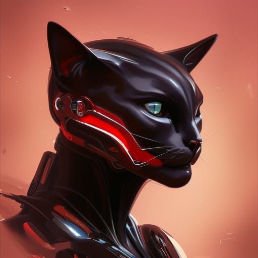 Cat MECHA - AI Generated Artwork - NightCafe Creator