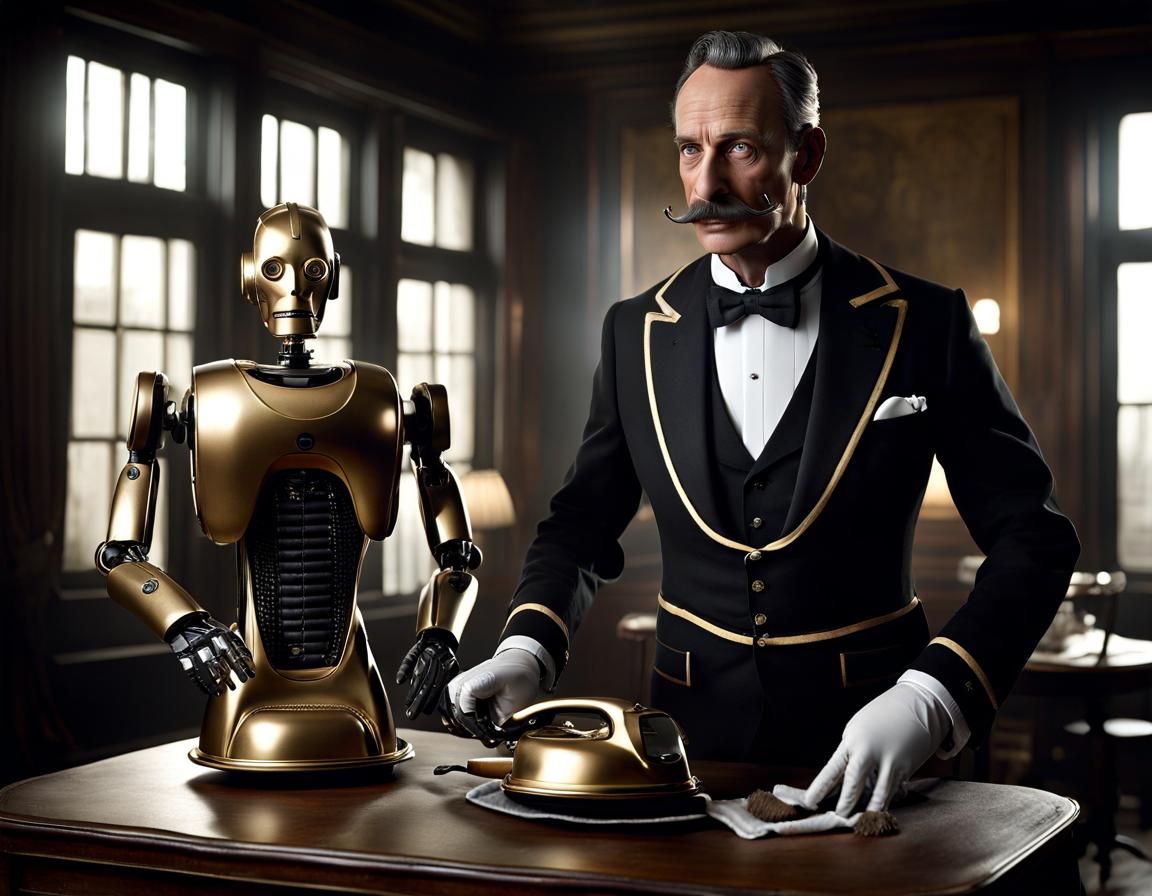 Robot Butler - AI Generated Artwork - NightCafe Creator