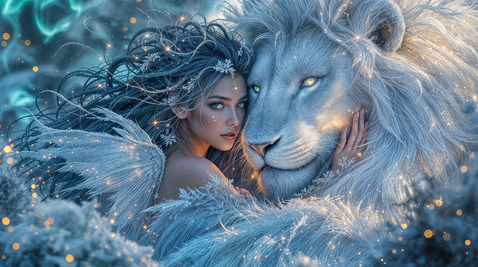Arctic sabertooth - Primal Goddess Empresses an Arctic Lion...