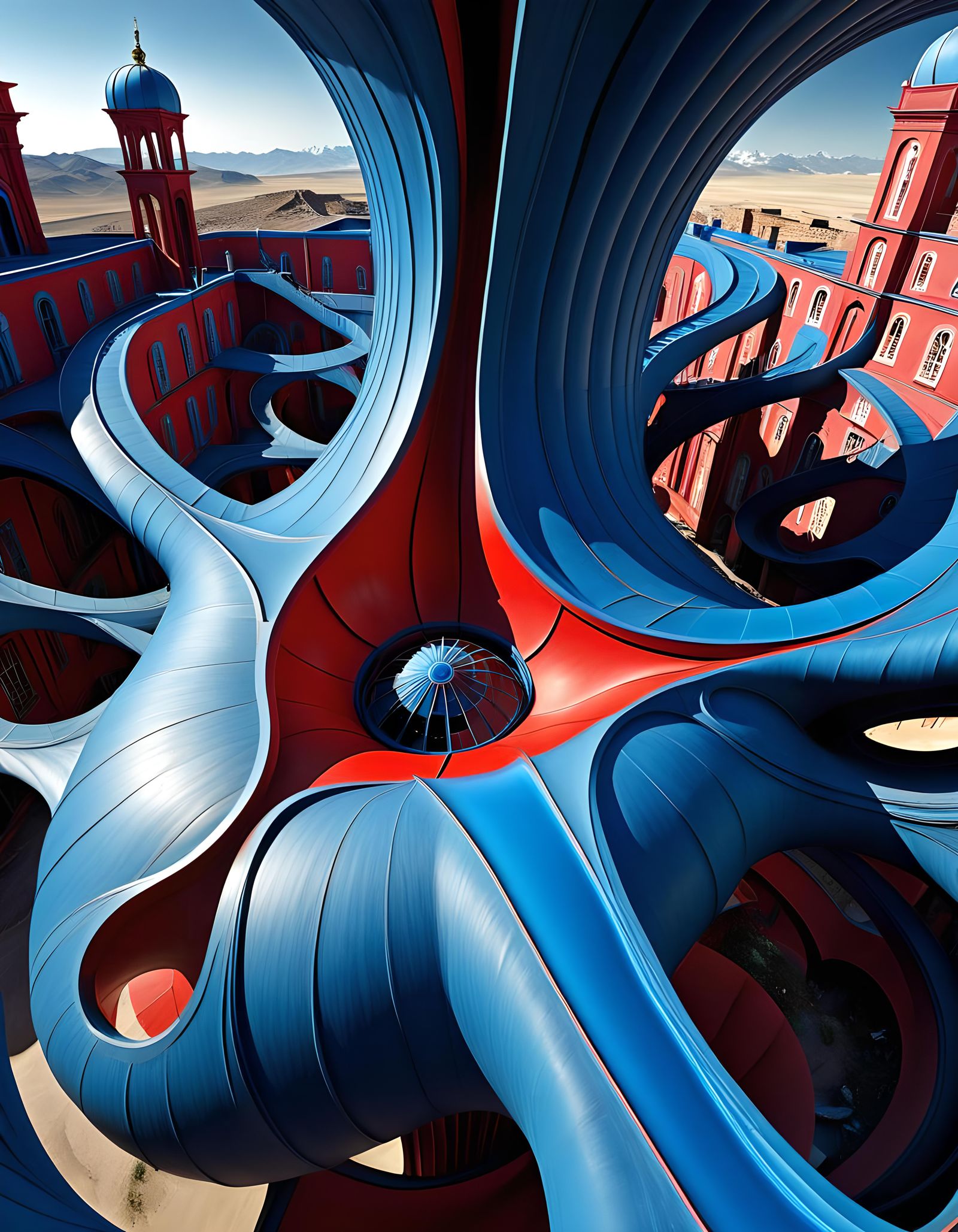 THE FLOWER FOUNTAIN OF THE TOWN - AI Generated Artwork - NightCafe Creator