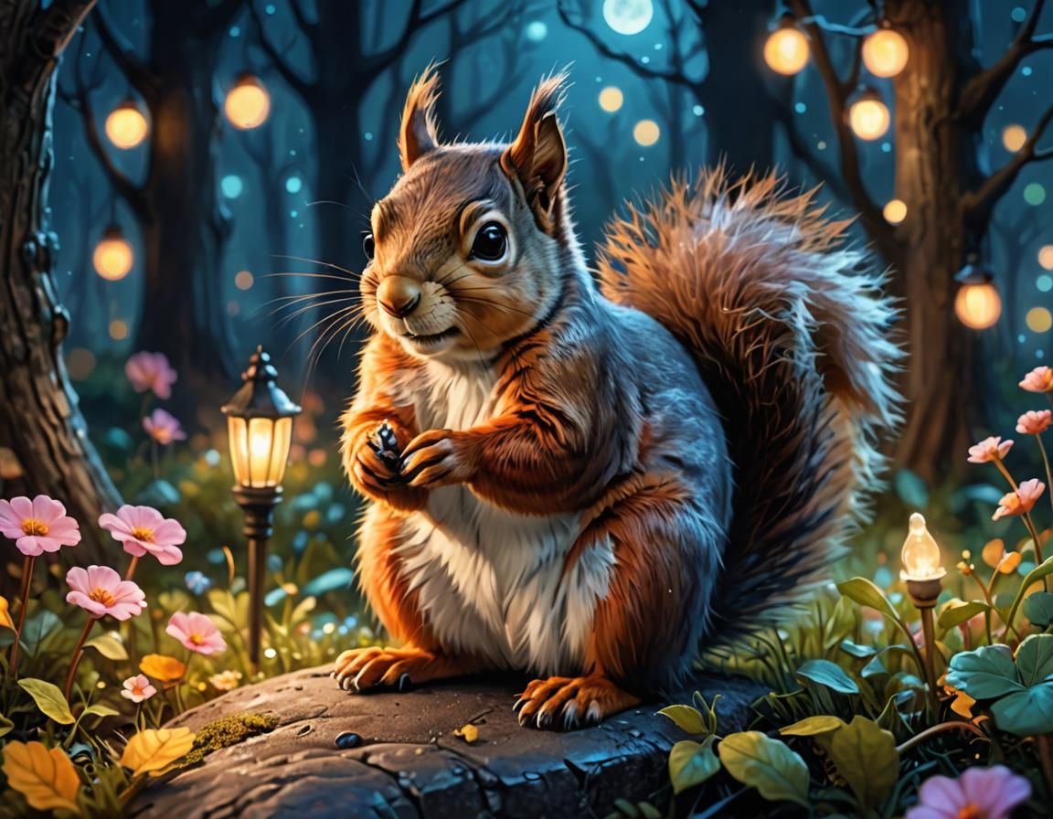 a cute squirrel - AI Generated Artwork - NightCafe Creator
