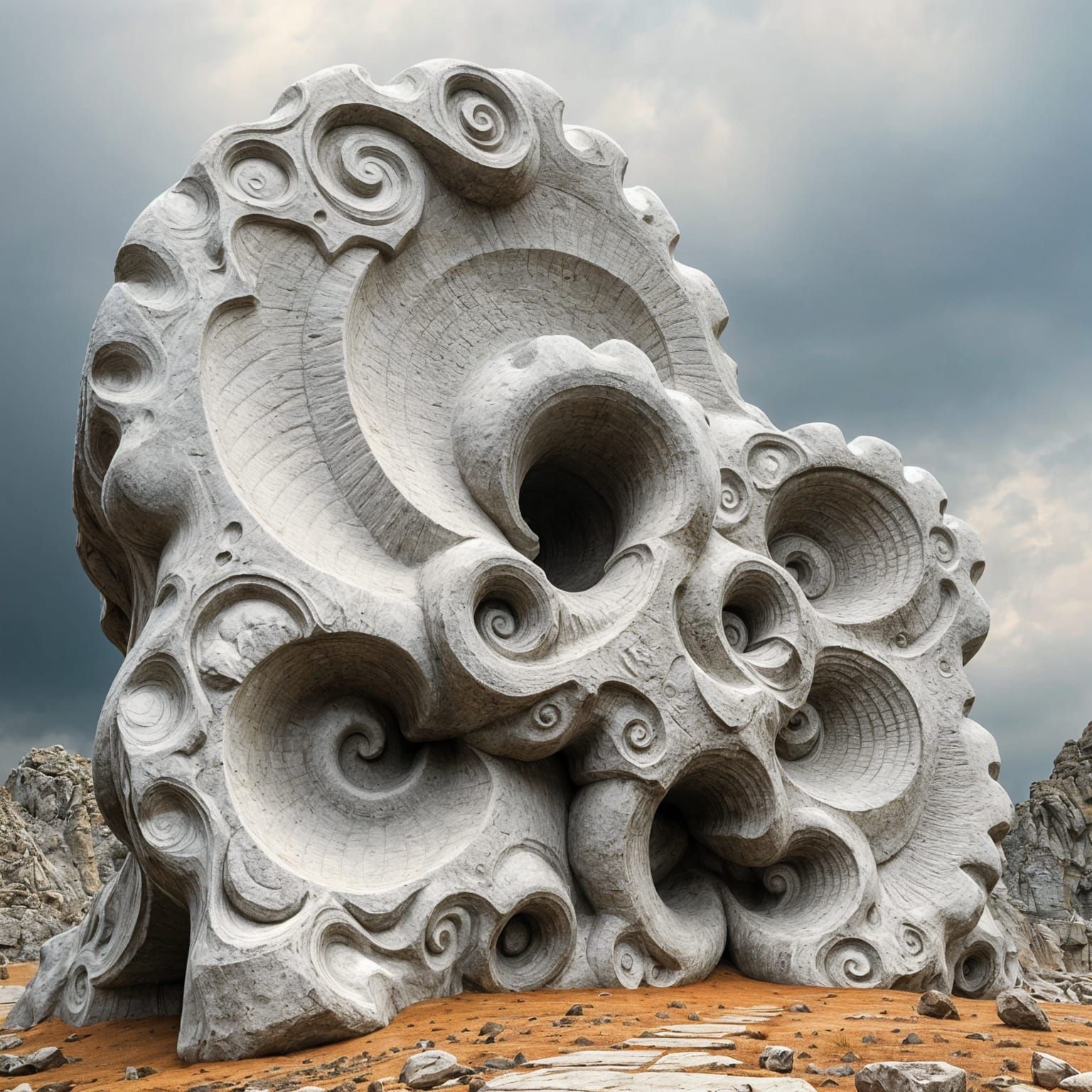 fractals in nature - Vibrant Fractal Geode Unfolds in Nature