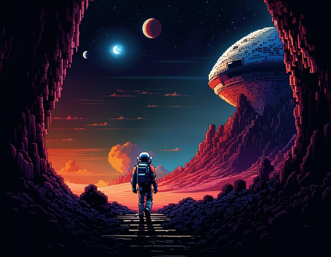 Retro space - AI Generated Artwork - NightCafe Creator