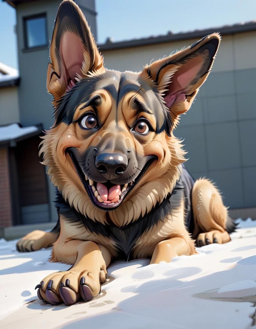 Hi, my name's Max & I'm a big goofy German Shepherd. - AI Generated ...