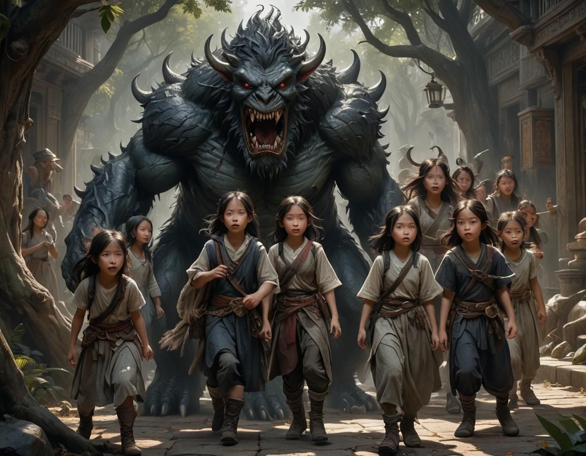 The monster protector - AI Generated Artwork - NightCafe Creator