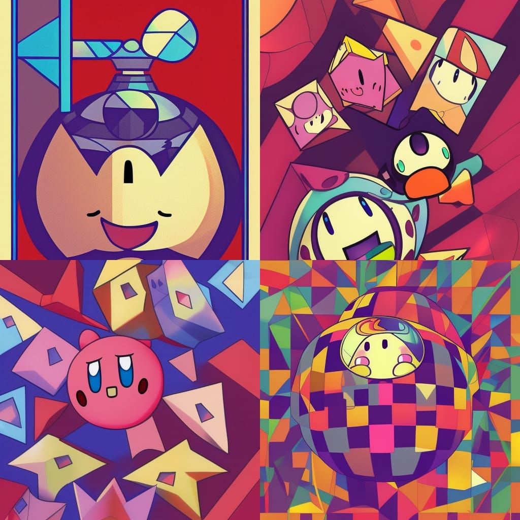 geometric kirby - AI Generated Artwork - NightCafe Creator