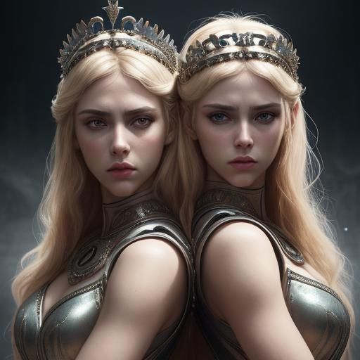 Helen and Clytemnestra - double trouble - AI Generated Artwork - NightCafe Creator