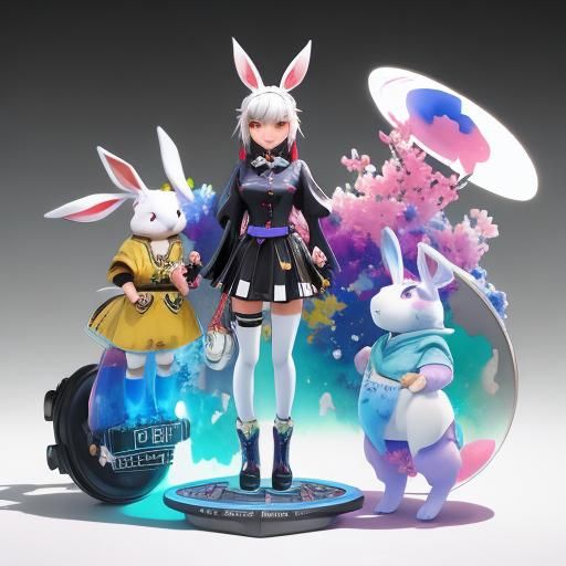Anime rabbits - AI Generated Artwork - NightCafe Creator