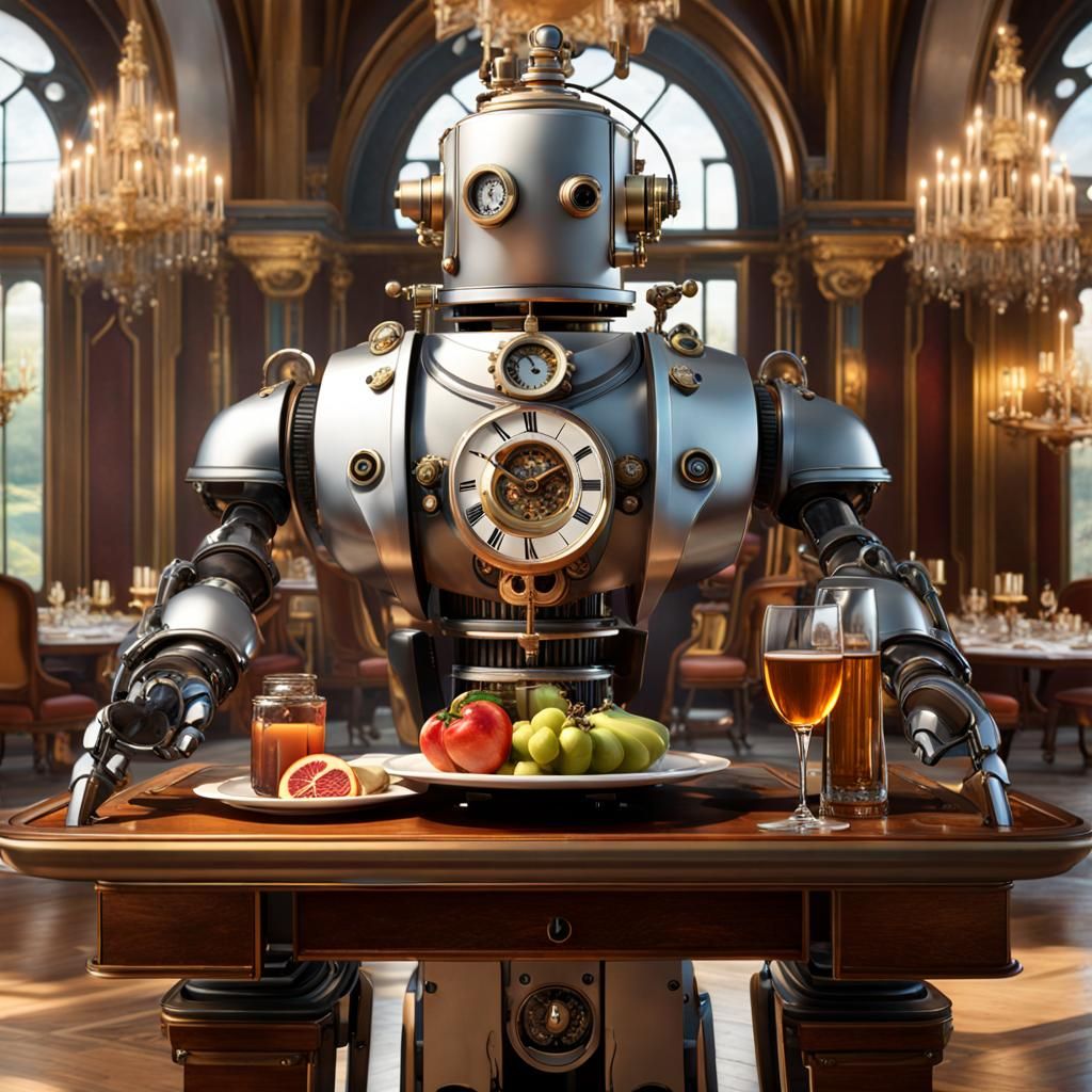 Royal Robot Butler - AI Generated Artwork - NightCafe Creator