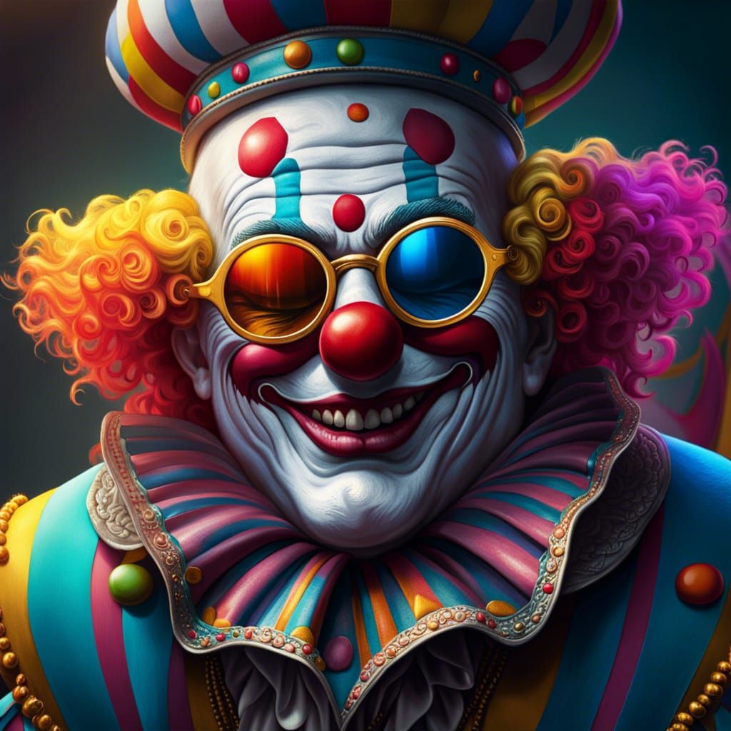 Clown With Shades - AI Generated Artwork - NightCafe Creator