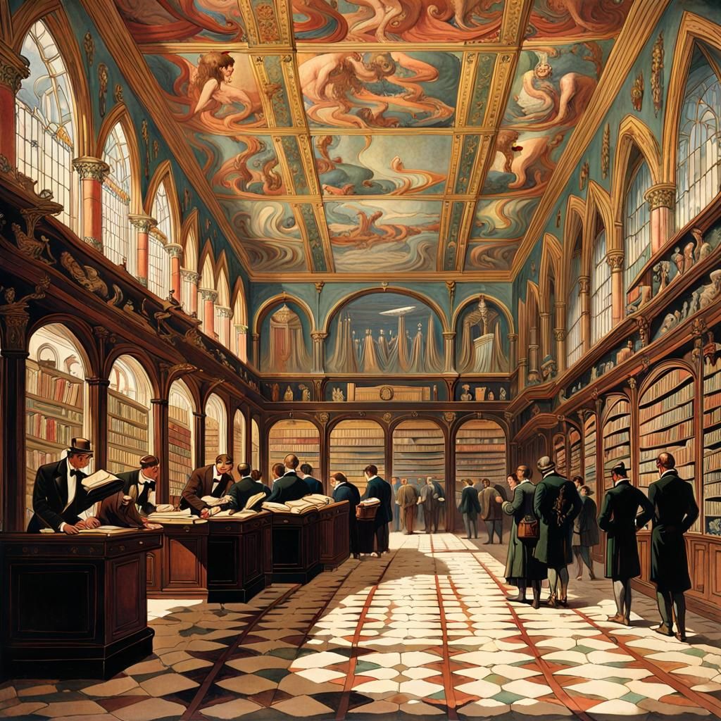 City of Slow Shadows: The Hall of Records-- Interior - AI Generated ...