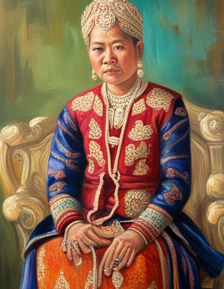 Siam Traditional Gown oil painting by James Gurney - AI Generated ...