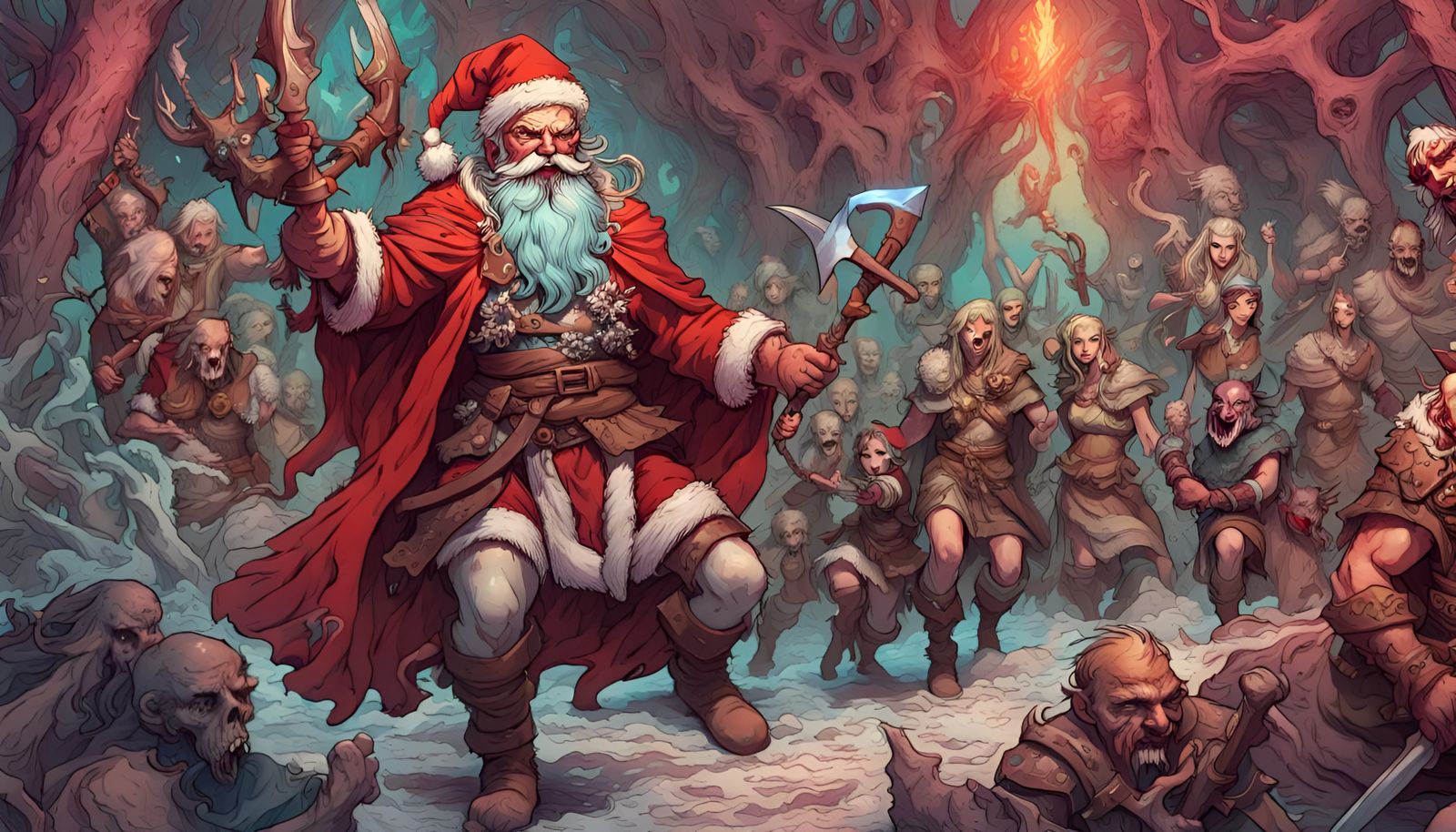 Barbarian Santa - AI Generated Artwork - NightCafe Creator