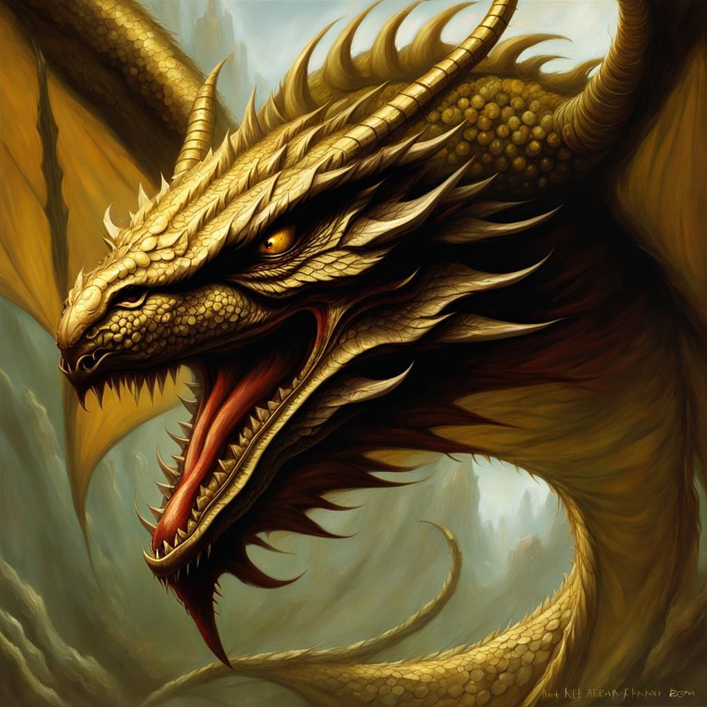 Golden Wyvern - AI Generated Artwork - NightCafe Creator