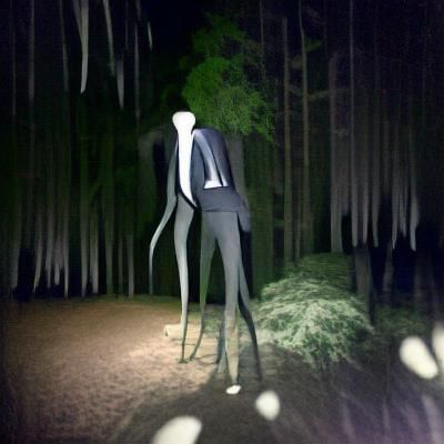 Slenderman in the forest at night - AI Generated Artwork - NightCafe ...