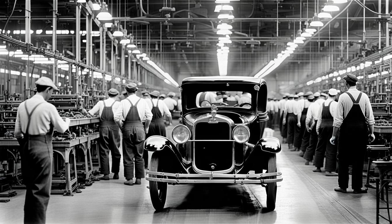 The Ford assembly line, circa1903. - AI Generated Artwork - NightCafe ...
