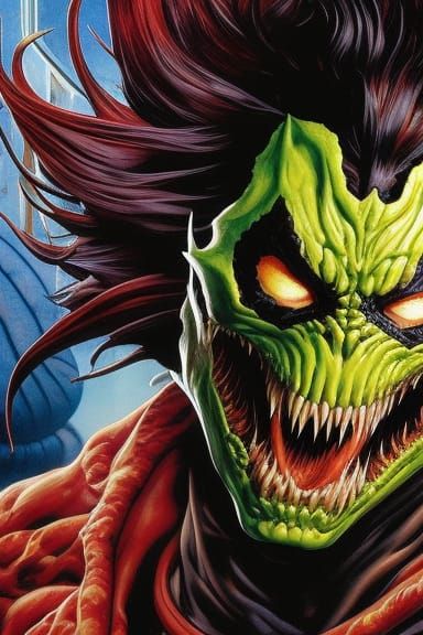 Spawn Venom Hyperion ::cara Delevingne:: Portrait Head and shoulders by ...