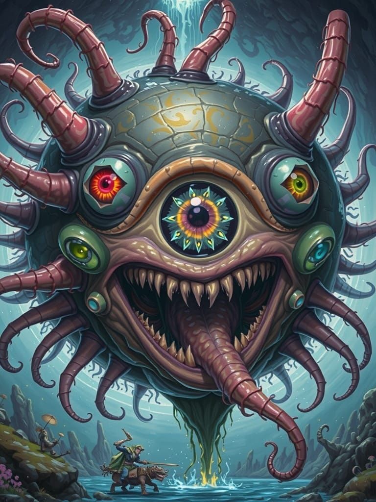 Classic Dungeons and Dragons Monster, "Beholder". The Beholder is a ...