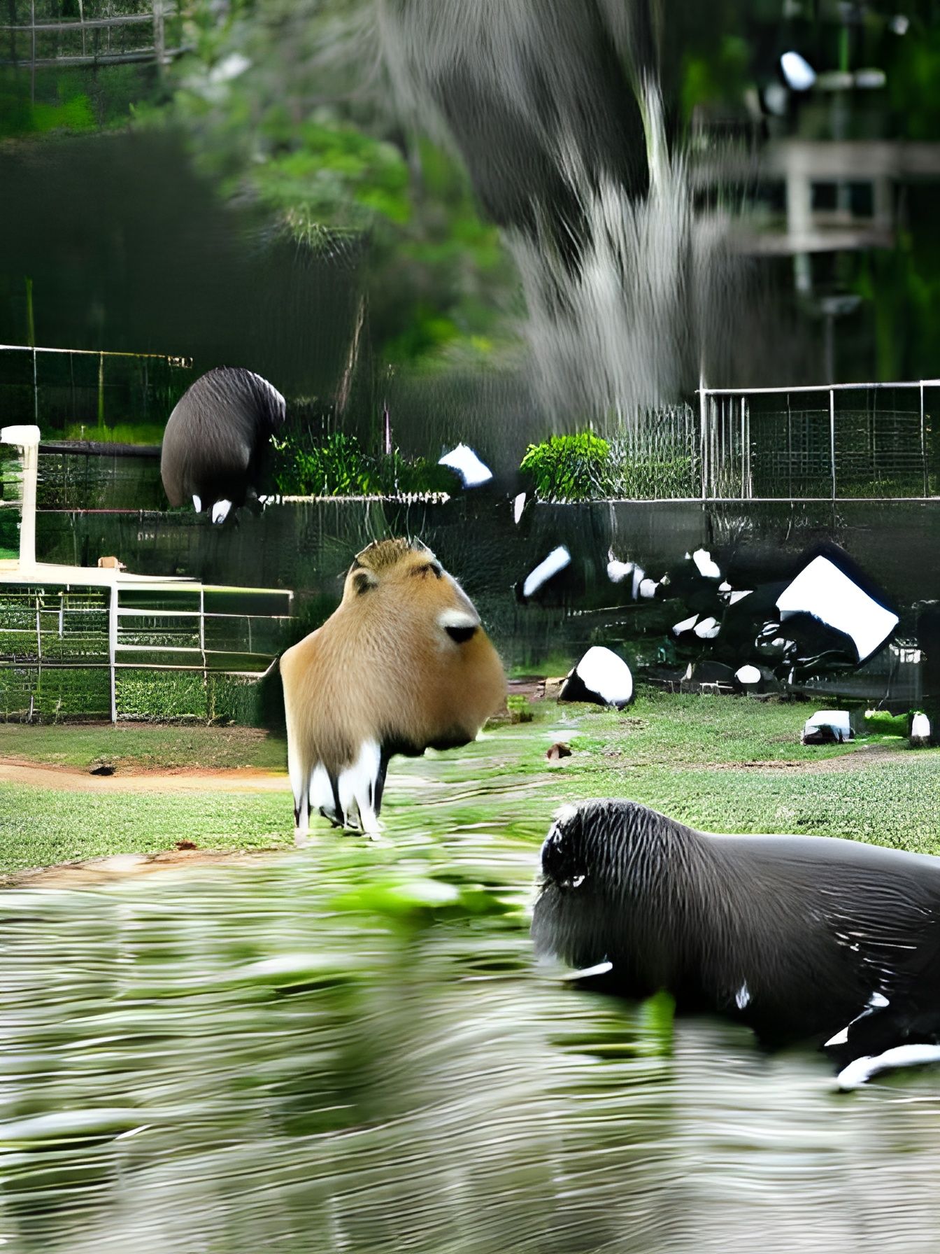 raging capybara black and white - AI Generated Artwork - NightCafe Creator