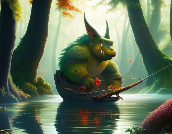 A Insanely Detailed Fantastical and Whimsical Painting of an Ogre; The ...