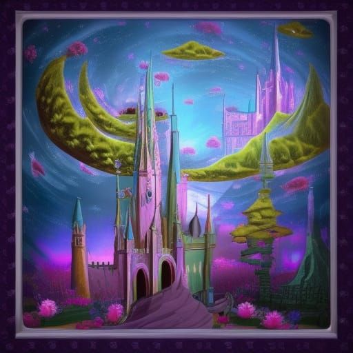 Psychedelic fantasy castle - AI Generated Artwork - NightCafe Creator