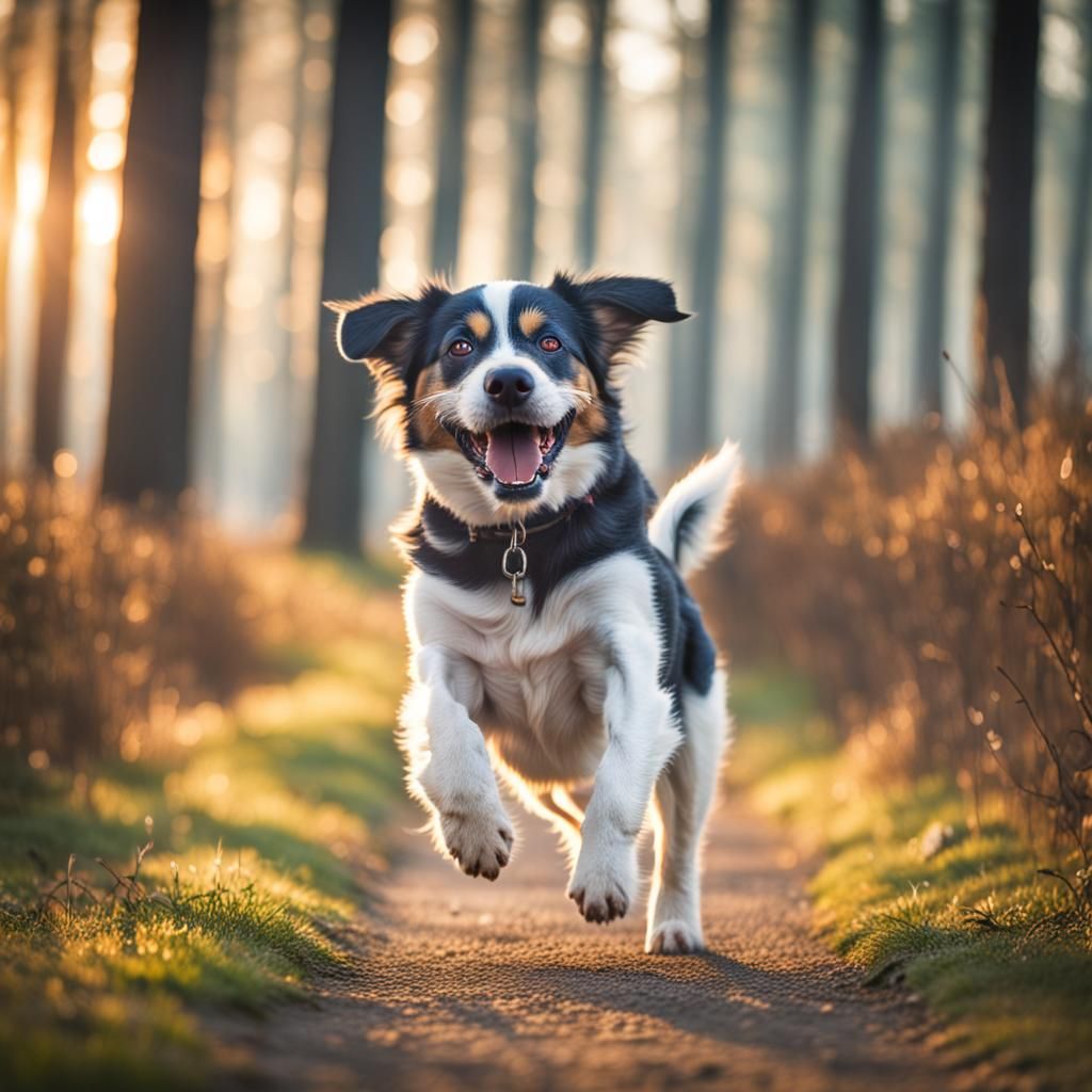 Very happy looking dog - AI Generated Artwork - NightCafe Creator