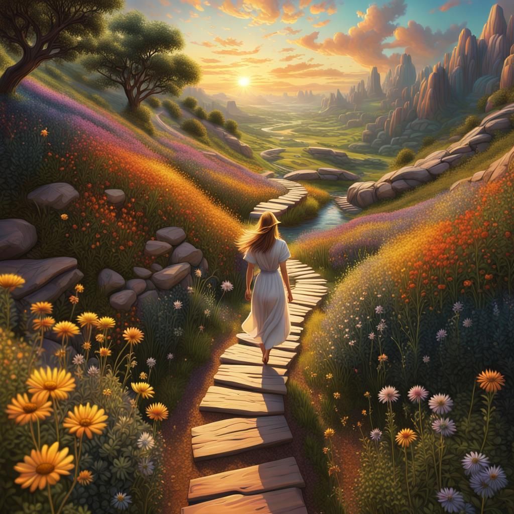 Walking a Twisted Path. - AI Generated Artwork - NightCafe Creator