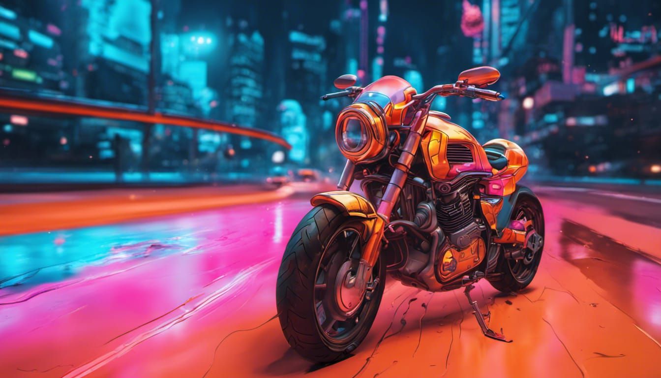 Cafe Racer, 2067 - AI Generated Artwork - NightCafe Creator