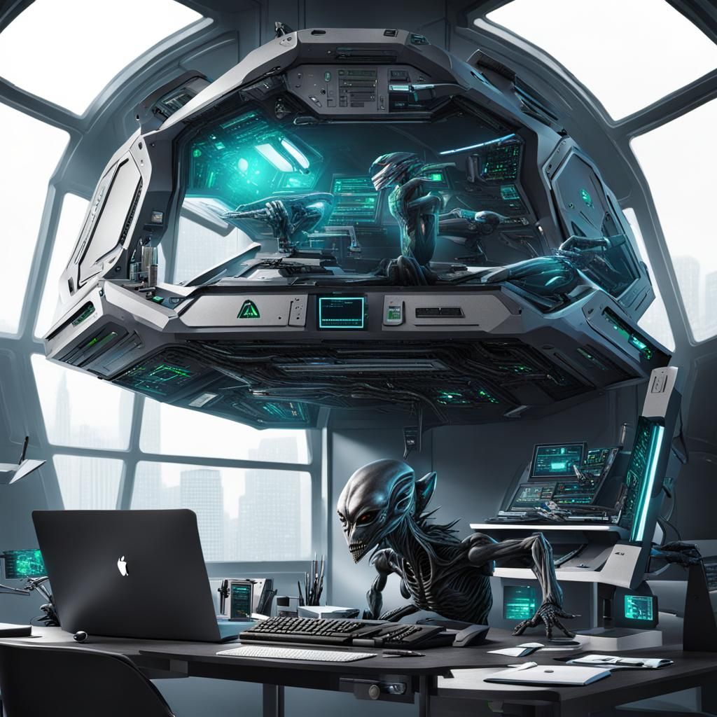 Life On An Alien Battle Cruiser - AI Generated Artwork - NightCafe Creator