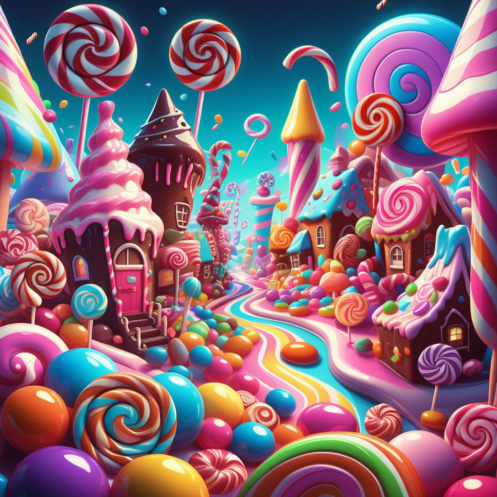 Grimdark in Candy v2 preset style - Hyperrealistic Candy Lan...