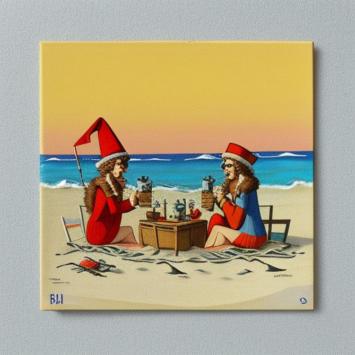 Surreal Soviet Mouse Celebrates Hanukkah on Beachs... - AI Art