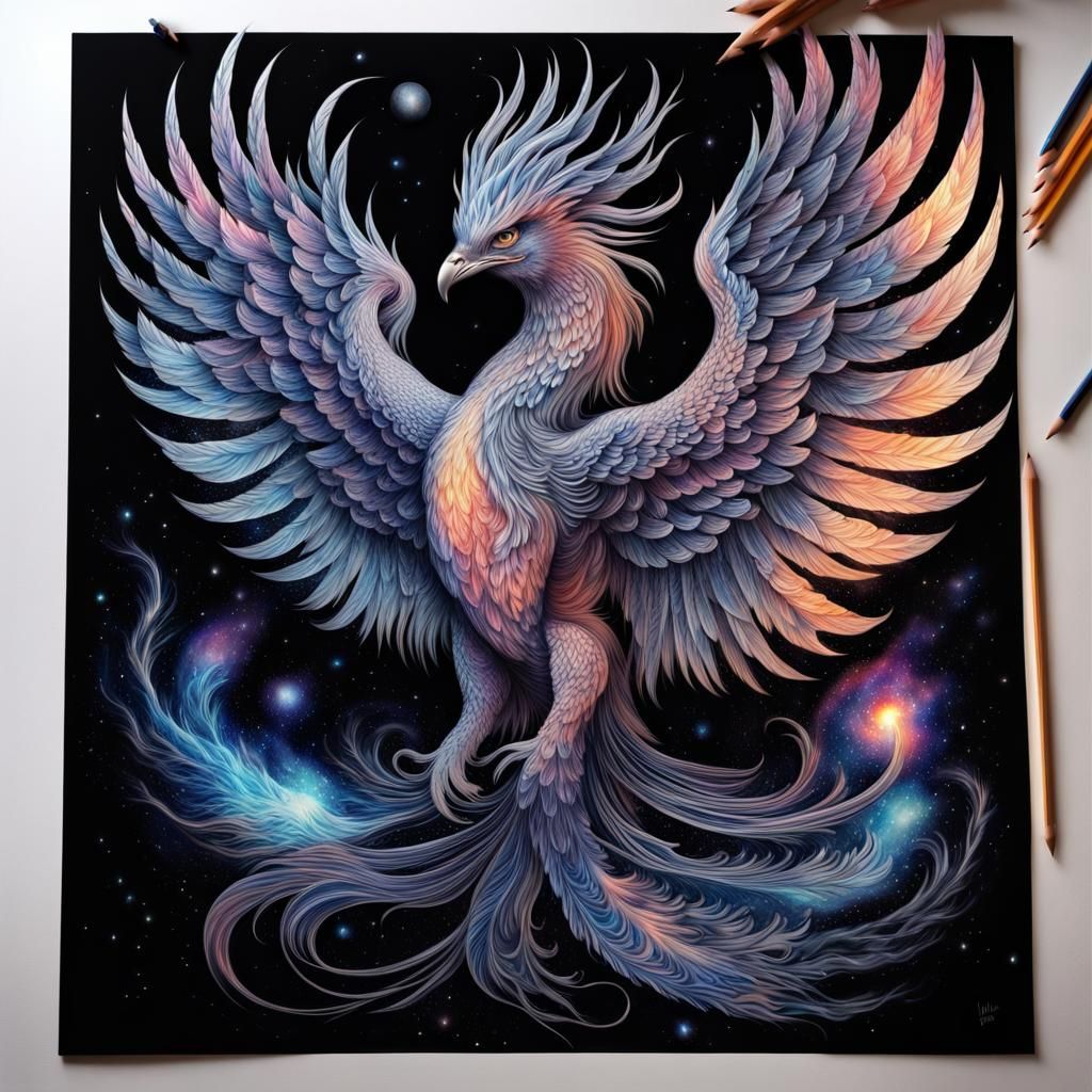 Galaxy phoenix - AI Generated Artwork - NightCafe Creator