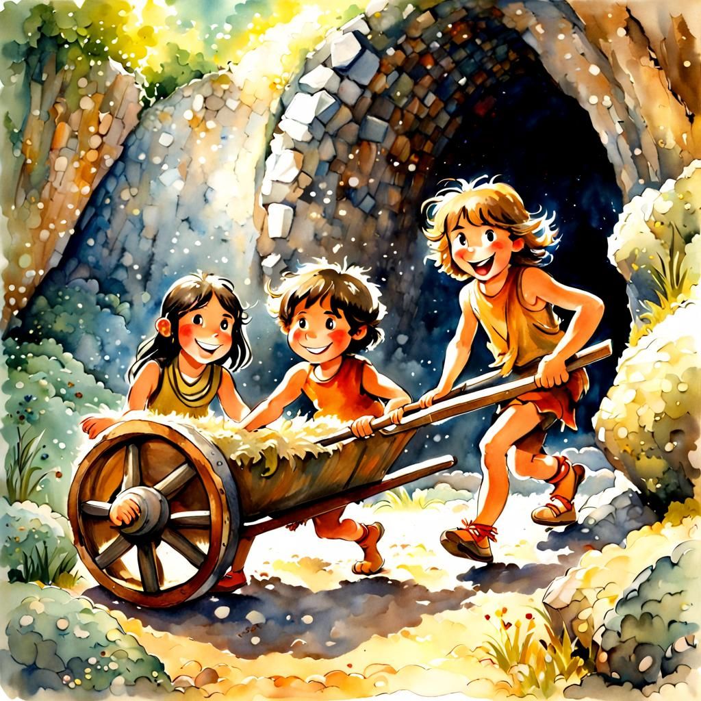 Cave School Recess - AI Generated Artwork - NightCafe Creator