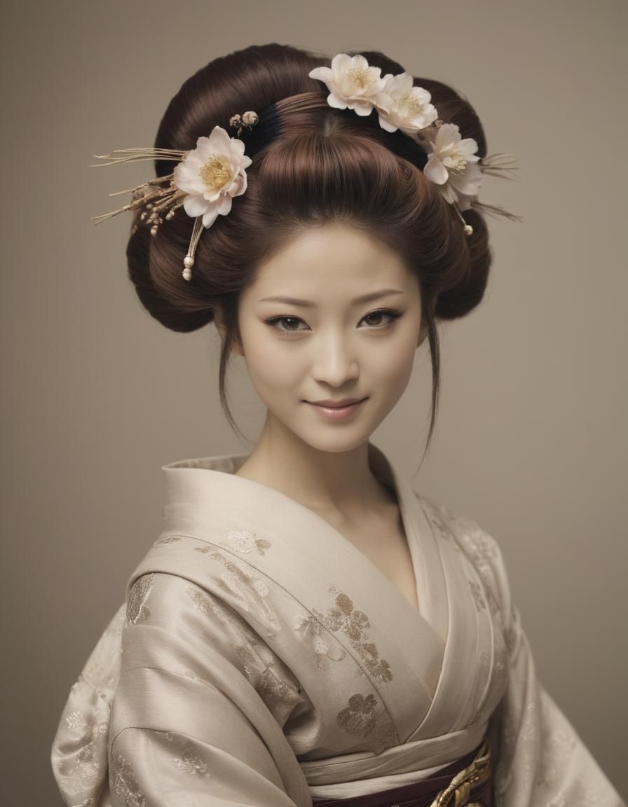 Geisha Lady (variations) - Geisha Lady in Traditional Japane...