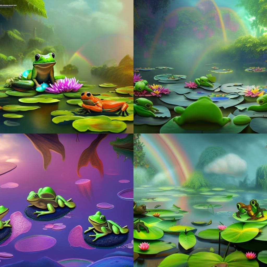 frog paradise - AI Generated Artwork - NightCafe Creator
