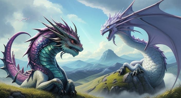 A Set of Dragons wallpaper - Friendly Dragon and Penguin Sha...