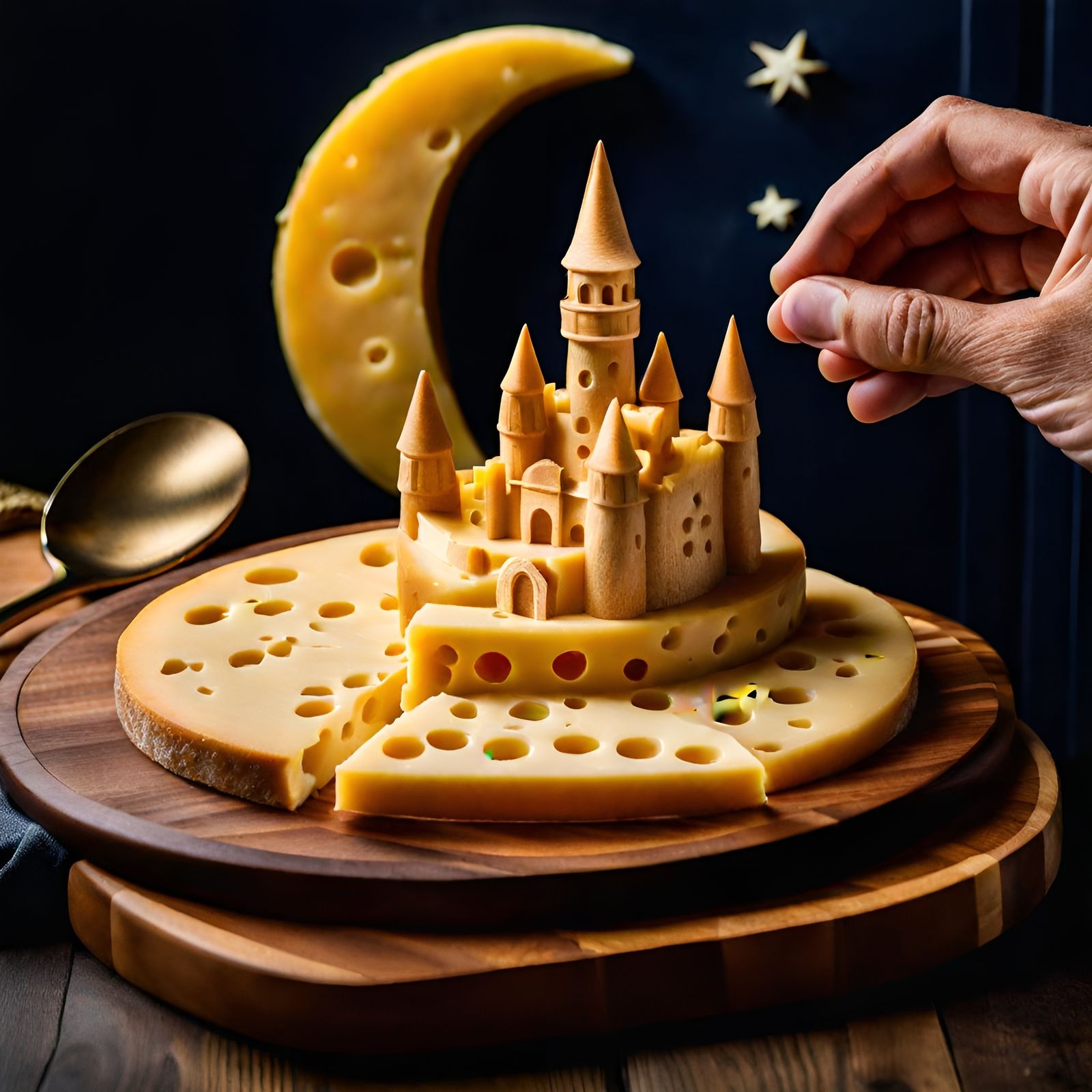Little Castle Made of Cheese - AI Generated Artwork - NightCafe Creator