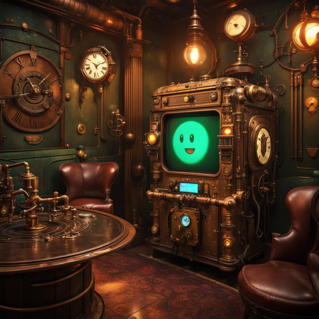 STEAMPUNK PAC MAN - AI Generated Artwork - NightCafe Creator